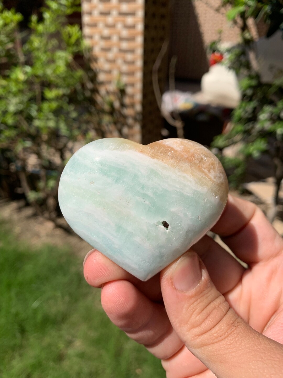 Caribbean Calcite Heart – Unique Pattern Crystal Gemstone - Etsy