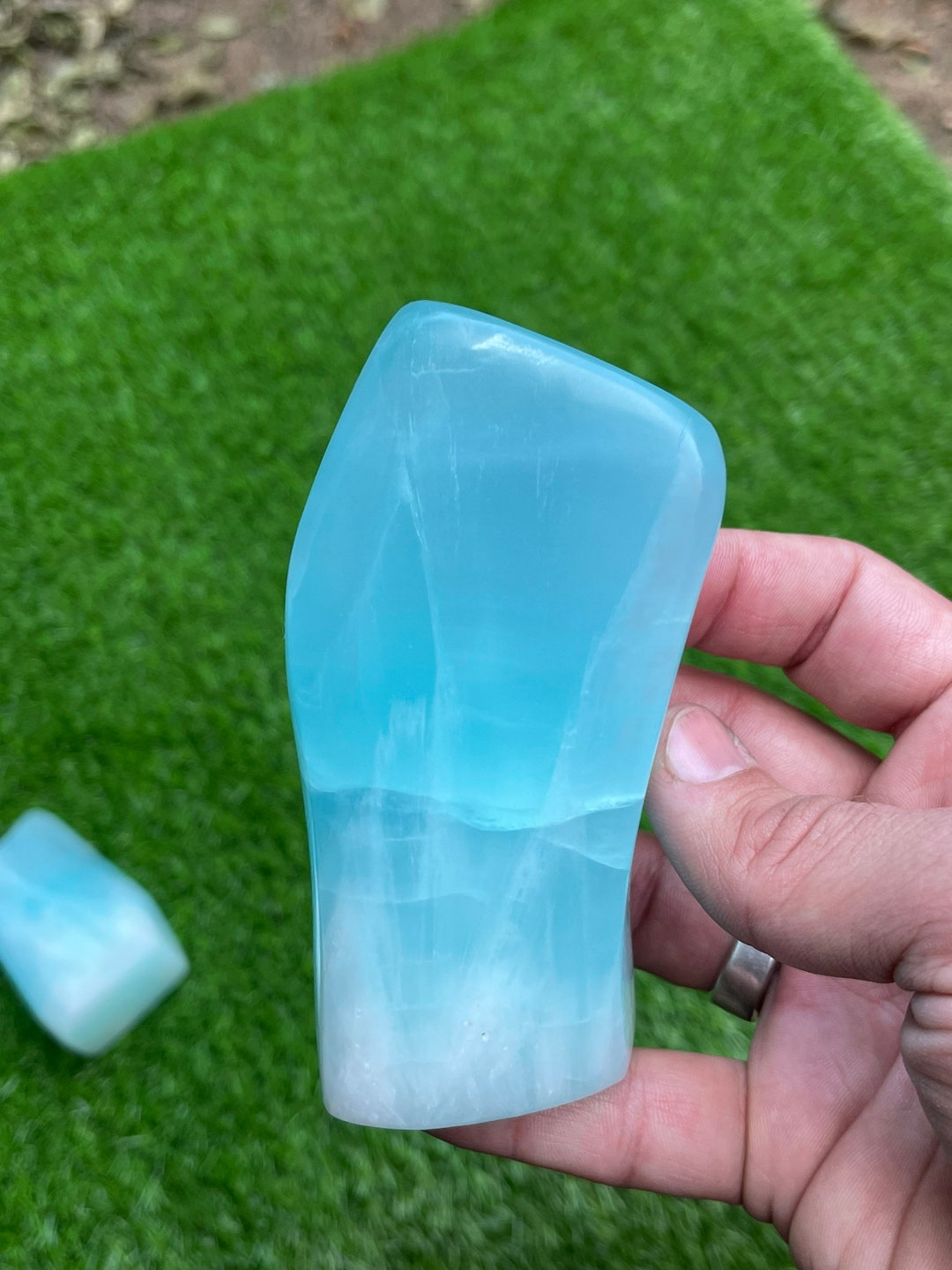 Rare Quality Caribbean Calcite Raw cute Real Crystal Pendants Caribbean ...