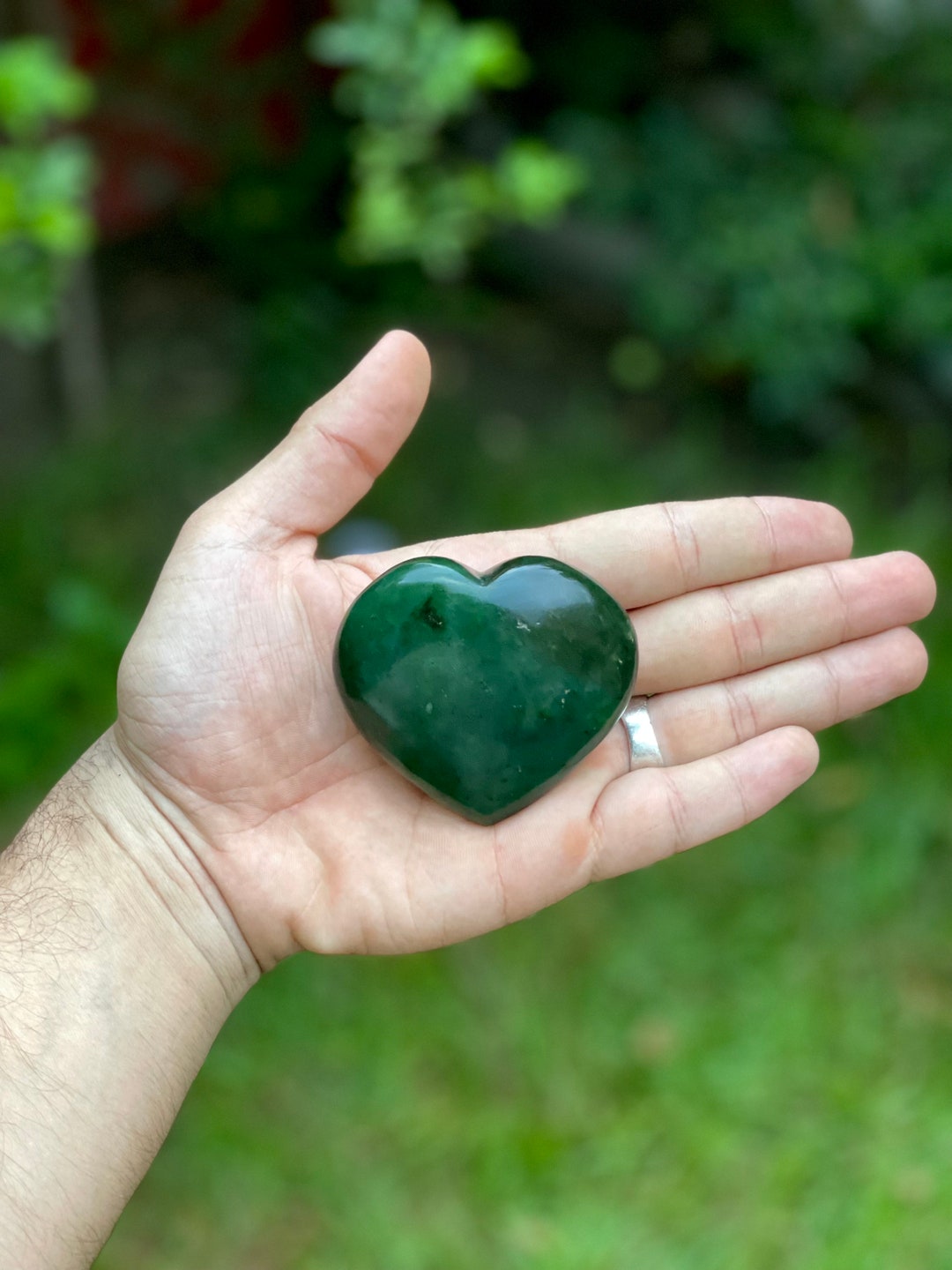 Rare Quality Jade Heart Jade Hearts cute Real Crystal Pendants Gemstone ...
