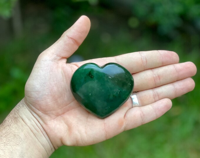 Rare Quality Nephrite Jade Heart-nephrite Jade Hearts cute Real Crystal ...