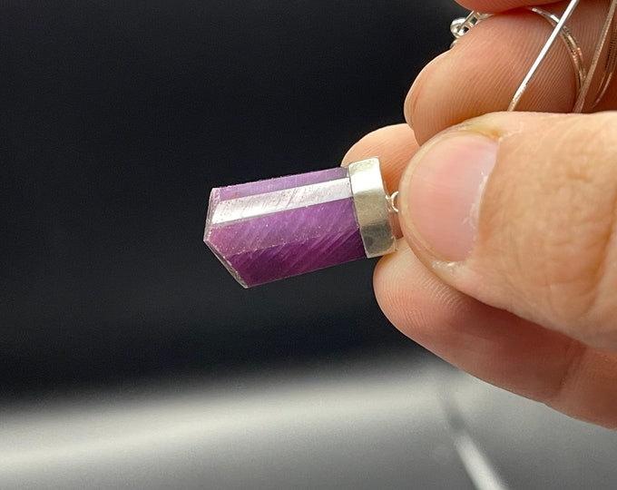 Ruby Pendant - Ruby Crystal Pendant- Gemstone Pendant- Silver Pendant ...