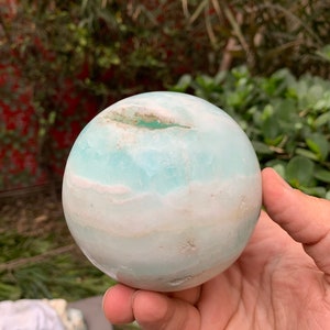 85mm Rare Quality Caribbean Calcite Sphere -caribbean Sphere- Cute Real ...