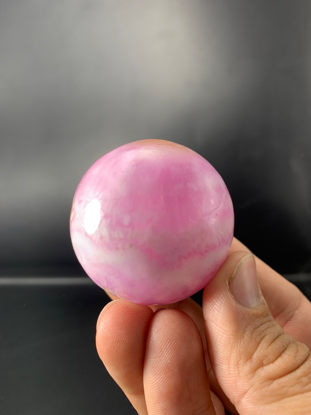 44mm Pink Aragonite Sphere-pink Aragonite-pink Aragonite Sphere-pink ...