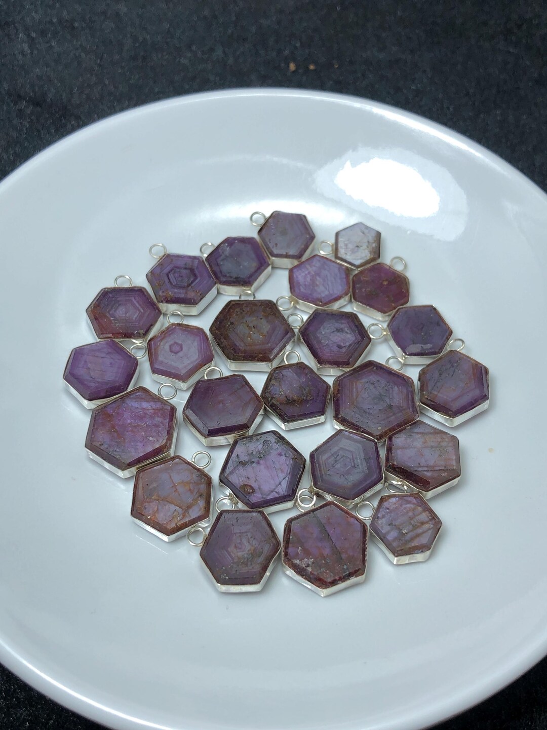 Trapiche Ruby Pendant-ruby Hexagon Pendant-trapiche Ruby Pendant ...