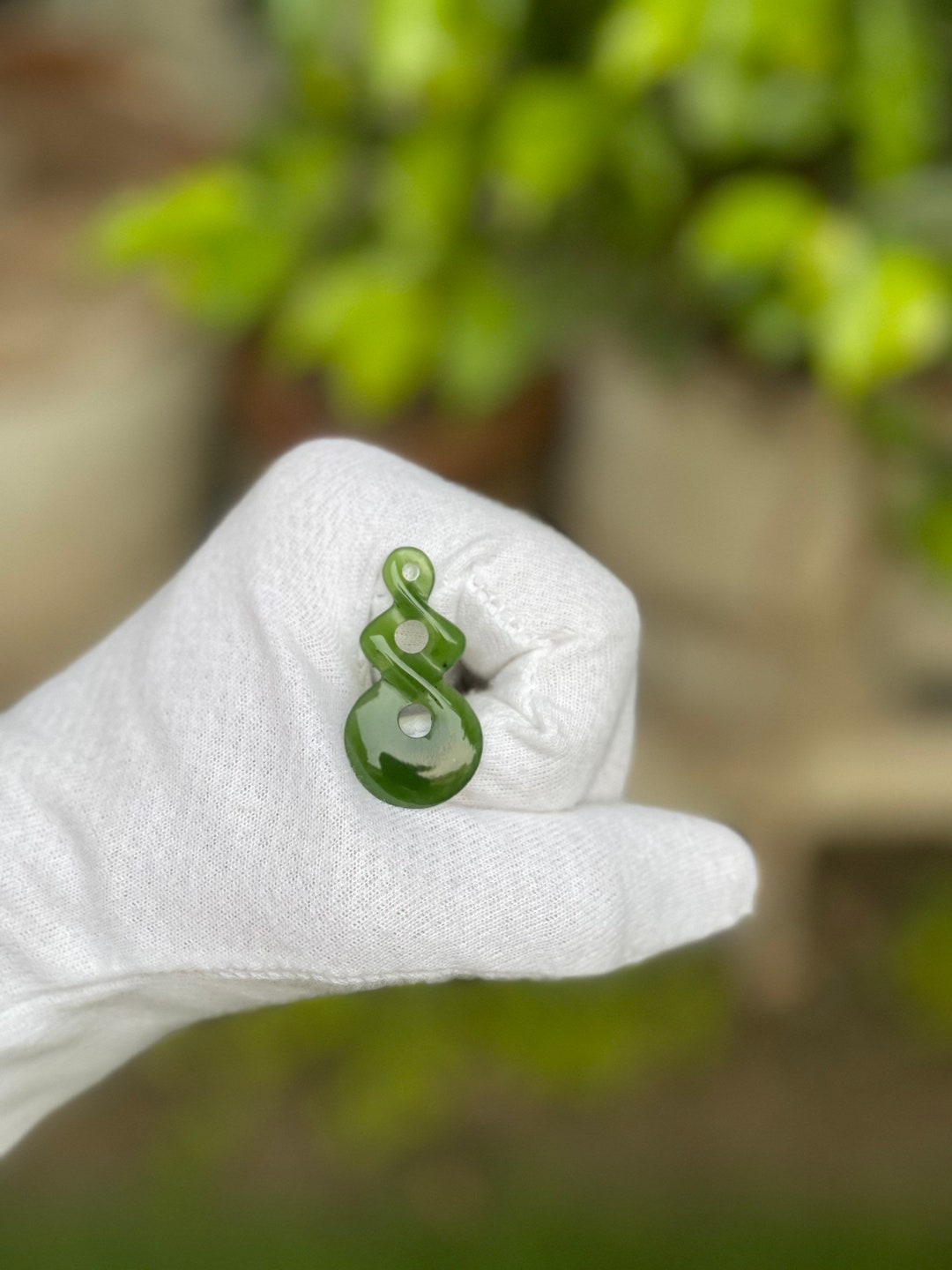 Natural Nephrite Pendant -nephrite Jade Necklace - Hand Carved Pendant ...