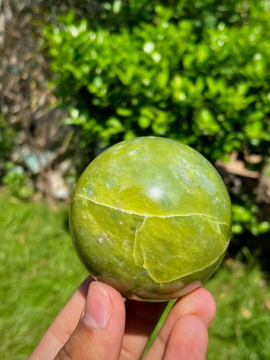 XL Serpentine Sphere- Serpentine Spheres- Stone Sphere- Real Crystal ...