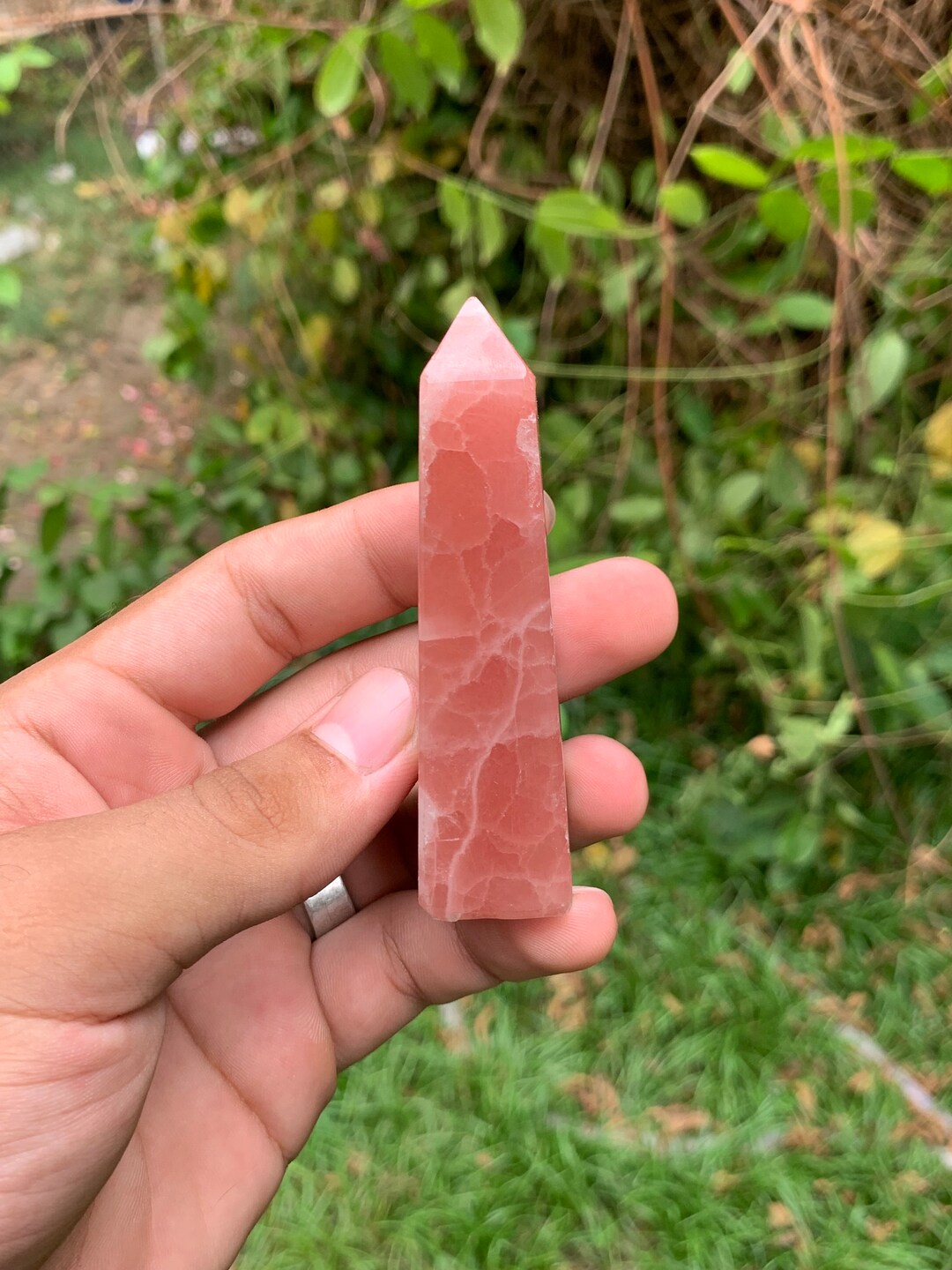 Deep Red Rose Calcite Towers-rose Calcite Tower-calcite Tower-cute Real ...