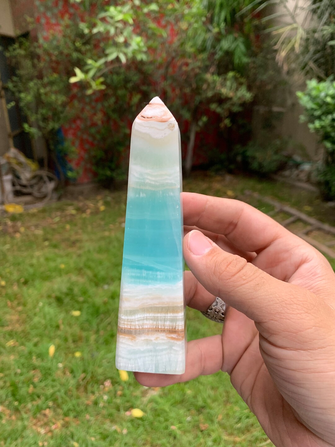 Rare Quality Caribbean Calcite Tower cute Real Crystal Pendants ...