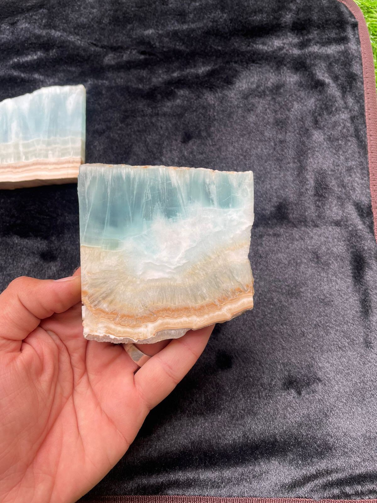 Rare Quality Caribbean Calcite Slab real Crystal Slab - Etsy