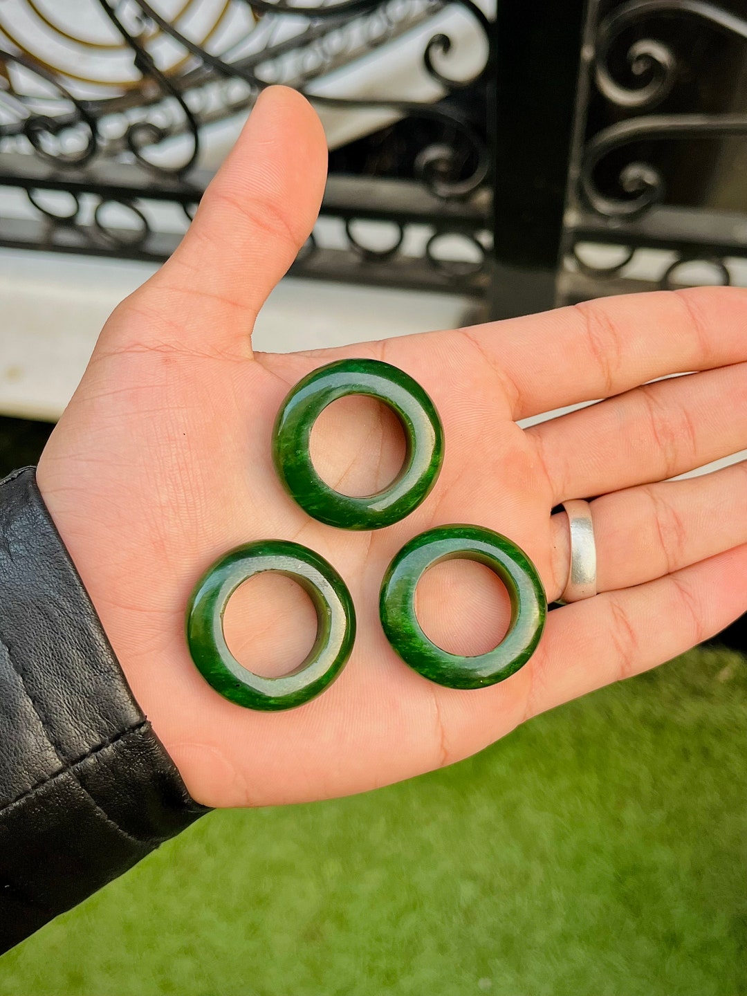 Natural Nephrite Jade Ring-nephrite Ring-nephrite Jade Necklace - Hand ...