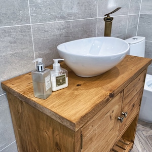Rustic Bathroom Vanity Custom Wooden Vanity Bathroom Furniture Bespoke ...