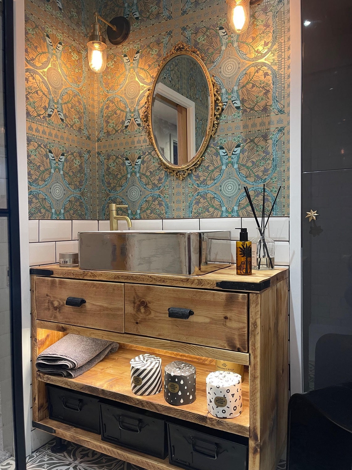 Rustic Bathroom Vanity Custom Wooden Vanity Bathroom - Etsy