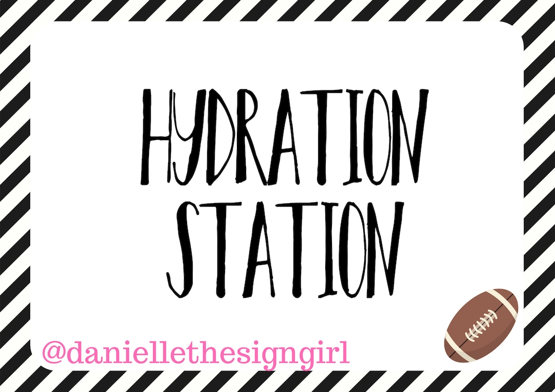 Hydration Station Sign. Super Bowl Football Party Sign. Printable Super ...