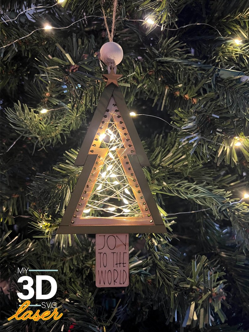 String Light TREE ONAMENTS Laser File - Layered Christmas Ornament ...