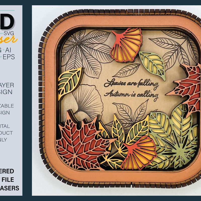 3 Falling Leaf - Etsy