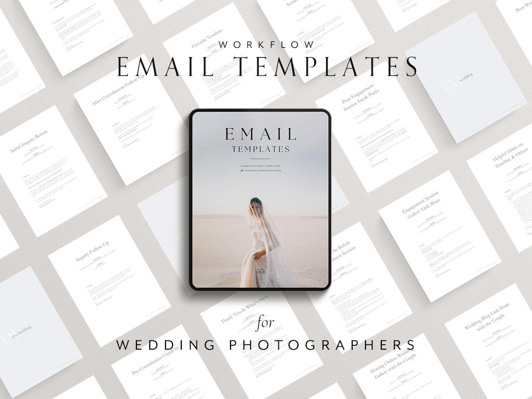 Email Templates for Wedding Photographers | Client Workflow, Pre ...
