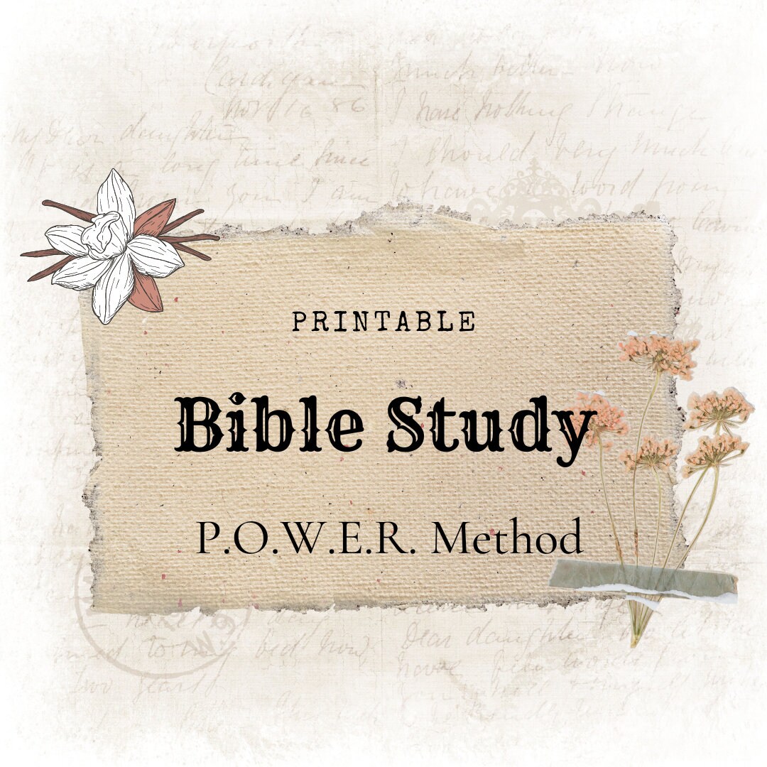 Lilac - Bible Study Template, P.O.W.E.R. Method - Etsy