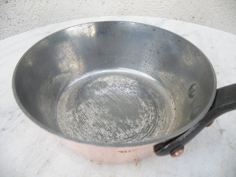 GAILLARD PARIS Antique French Copper Windsor Pan, Metal Handle, Tin ...