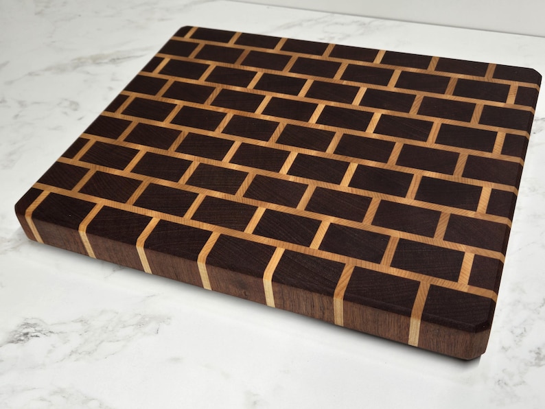 Brick Pattern End Grain Cutting Board Chopping Block - Etsy
