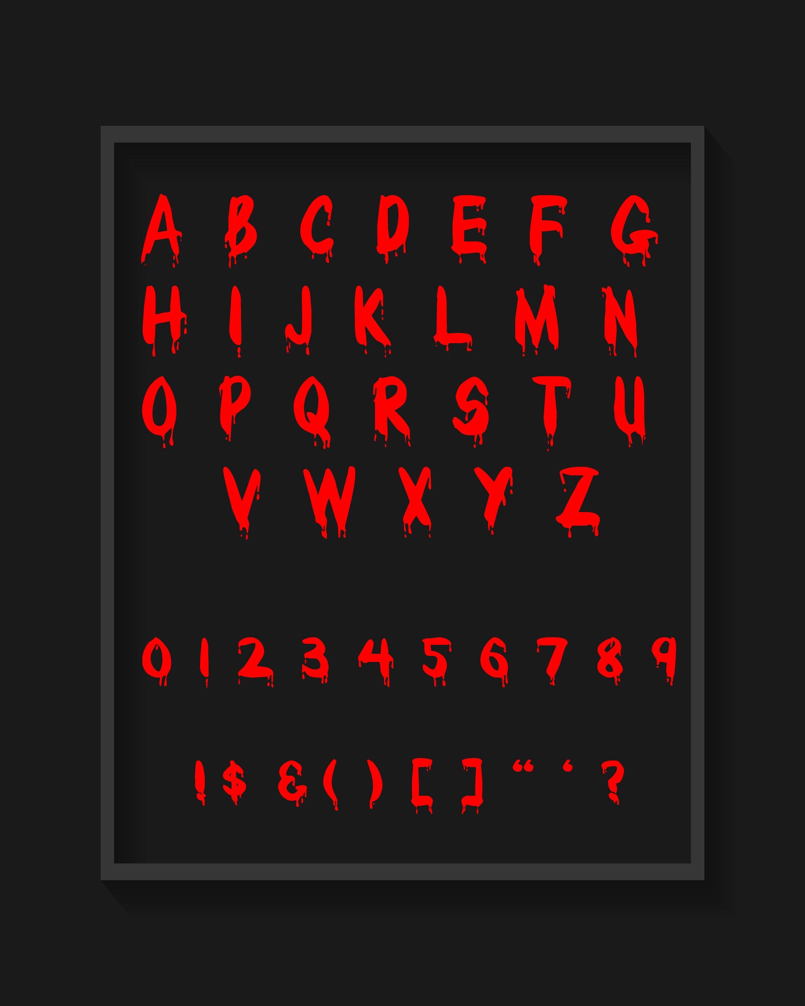 Fuente de terror Horror ttf Fuente de miedo Fuente de | Etsy