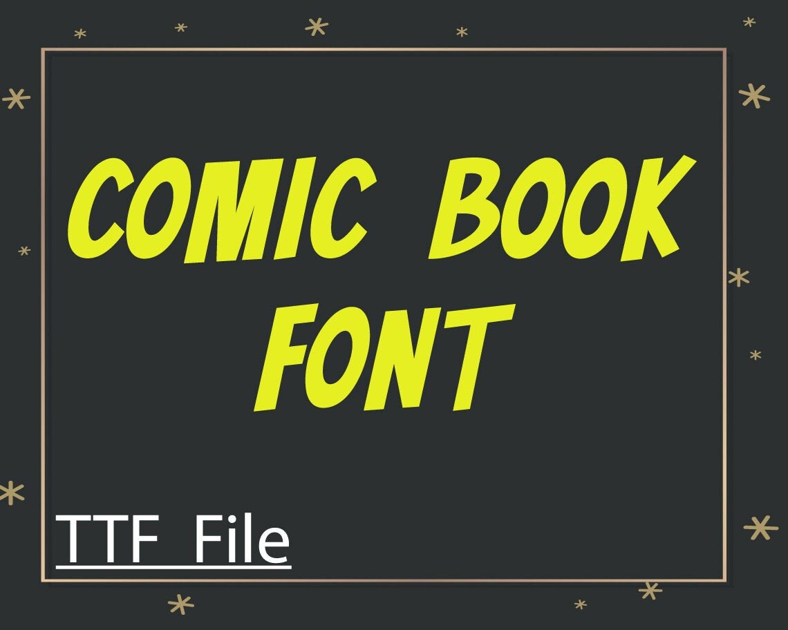 Prints Digital Prints Comic book ttf Comic book ttf file Comic book ...
