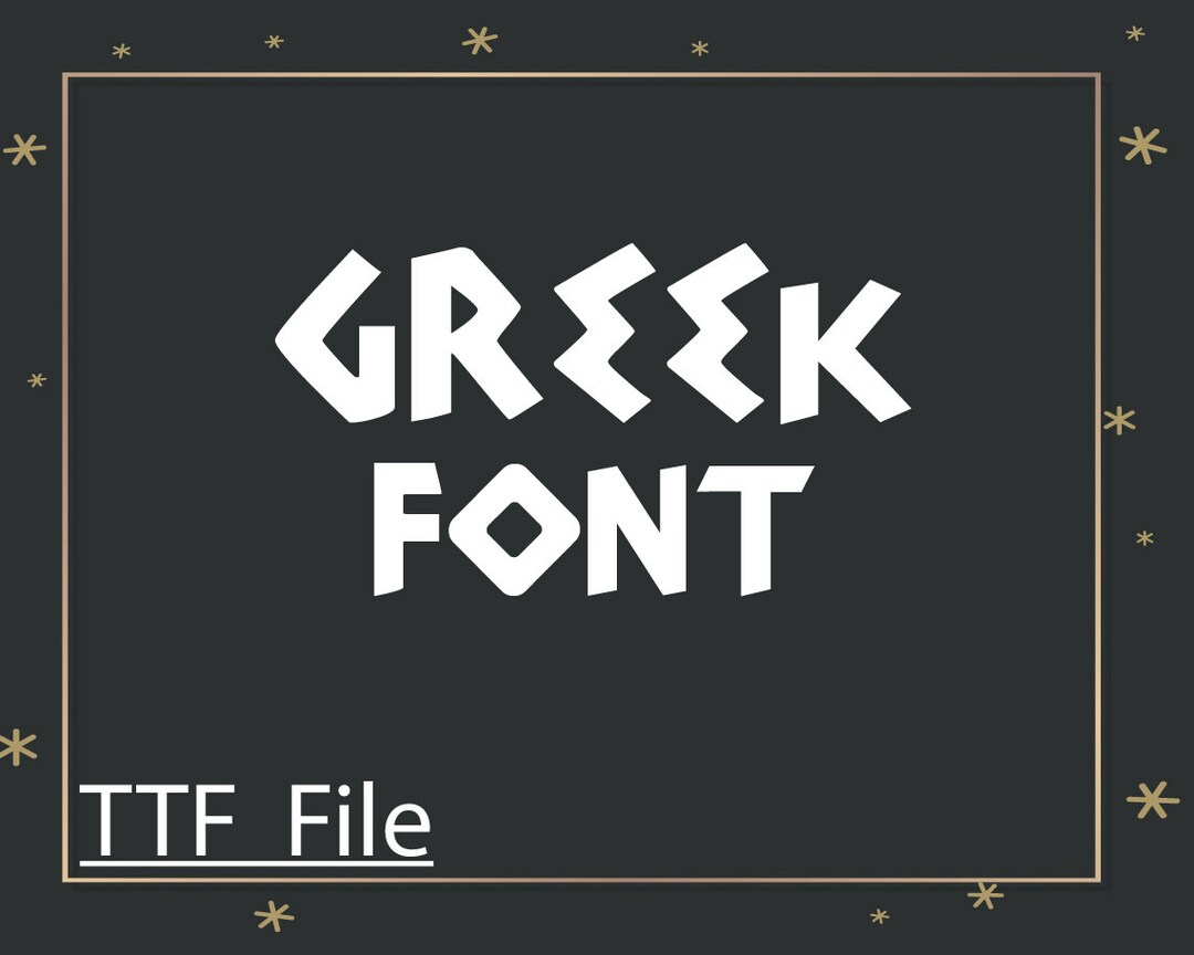 Greek Font TTF, Alphabet, Greek Letters & Numbers Digital Download ...