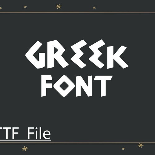Greek Font TTF SVG Png Alphabet Letters & Numbers Cricut - Etsy