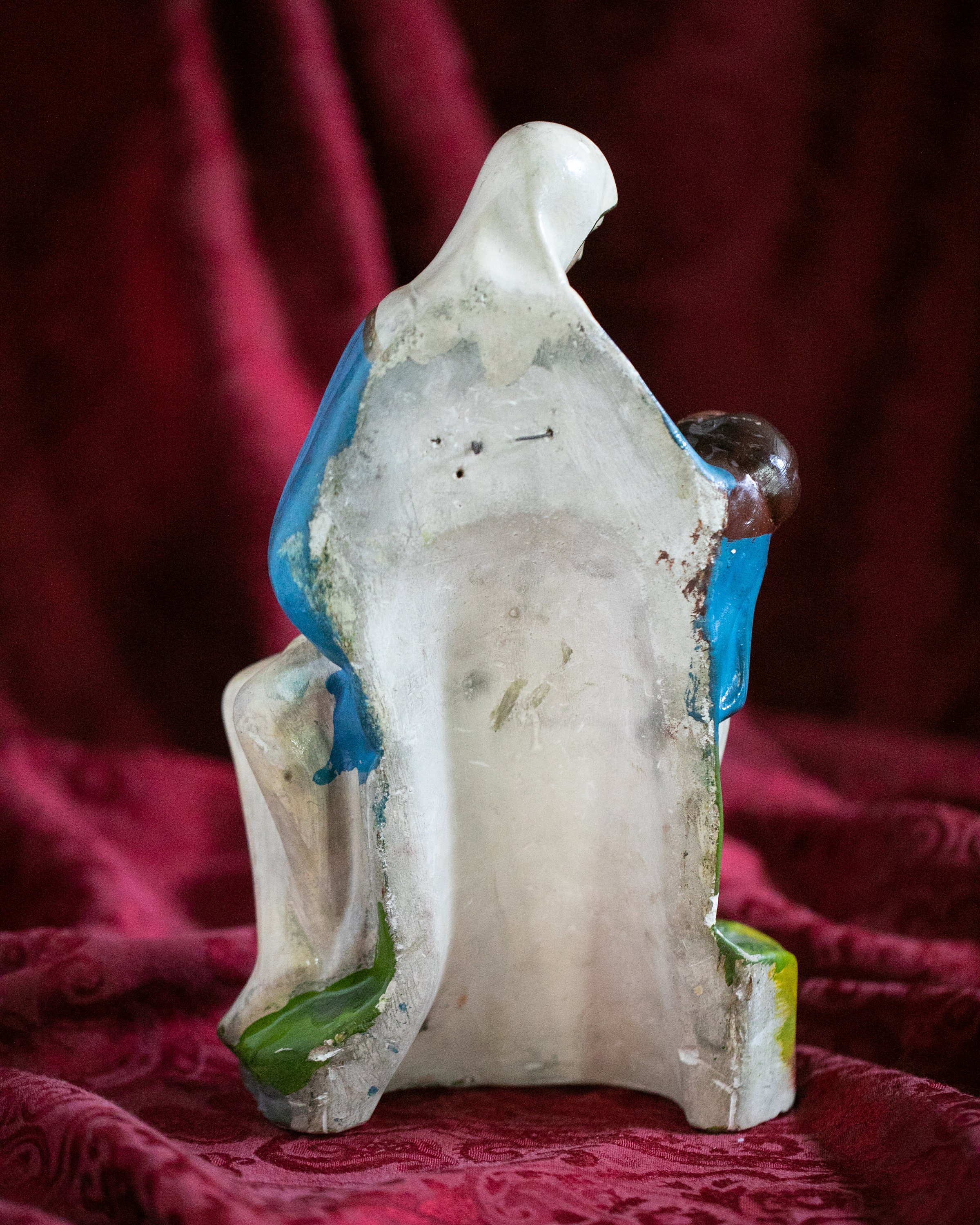 Vintage Hand Painted Chalkware Pieta - Etsy