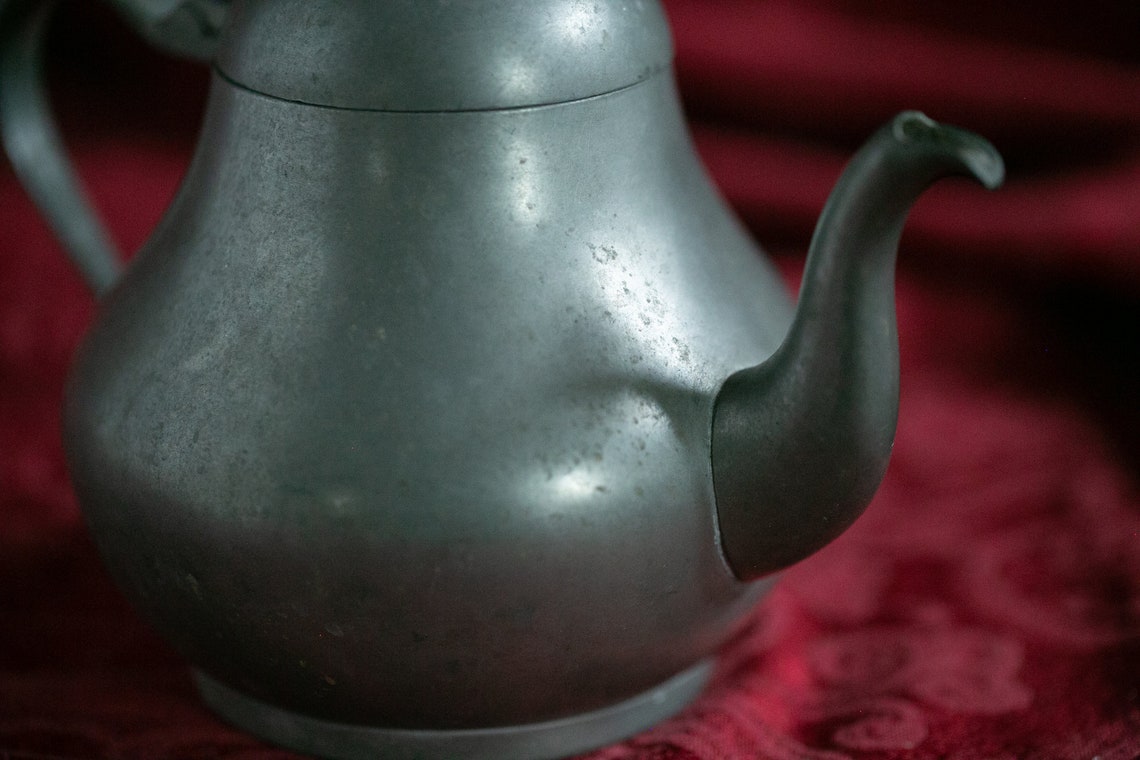 Vintage Pewter Tea Pot | Etsy