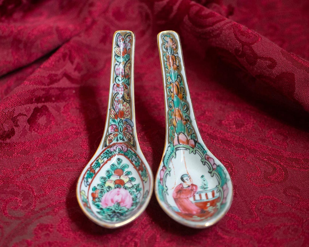 Two Vintage Japanese Porcelain Spoons - Etsy