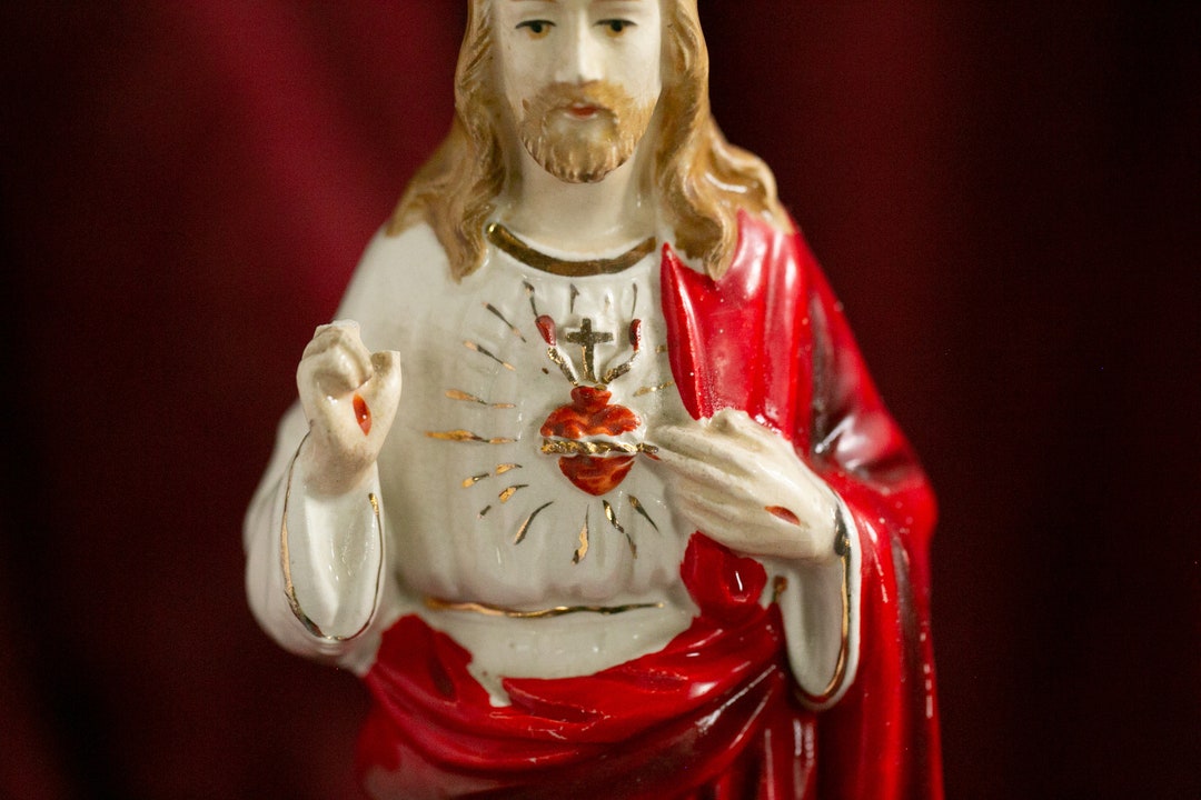 Vintage Hand Painted Ceramic Jesus Planter Japan - Etsy