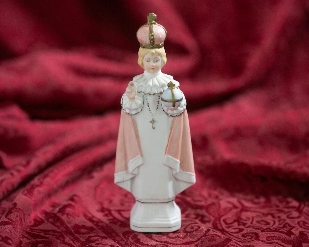 Vintage Bisque Statue of the Infant of Prague Roman - Etsy