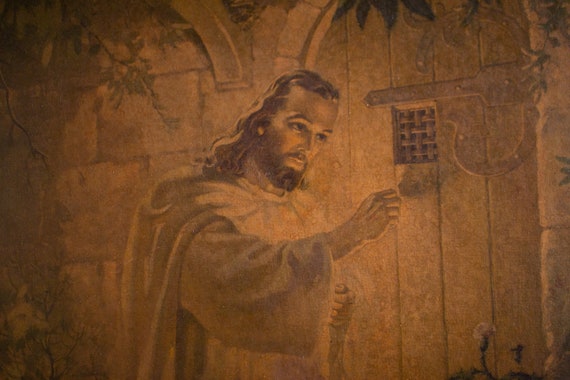 Large Vintage Framed Sallman Print of Jesus - Etsy