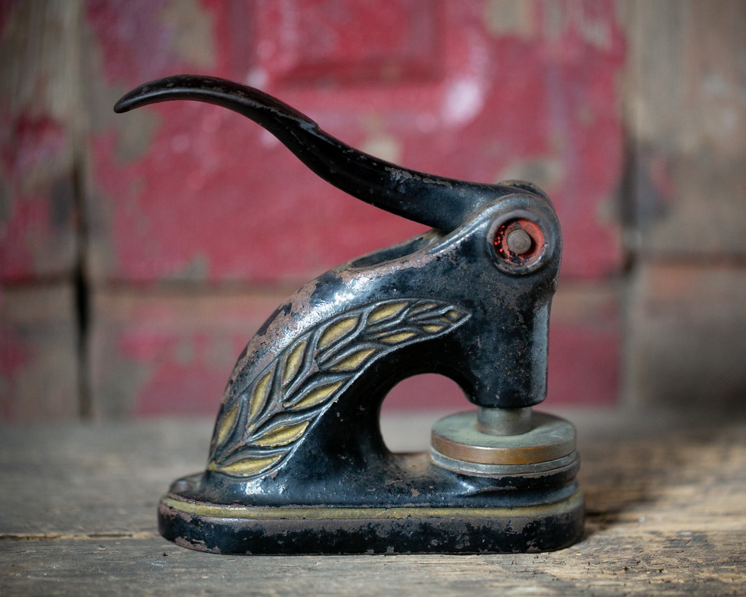 Antique Metal Notary Stamp - Etsy