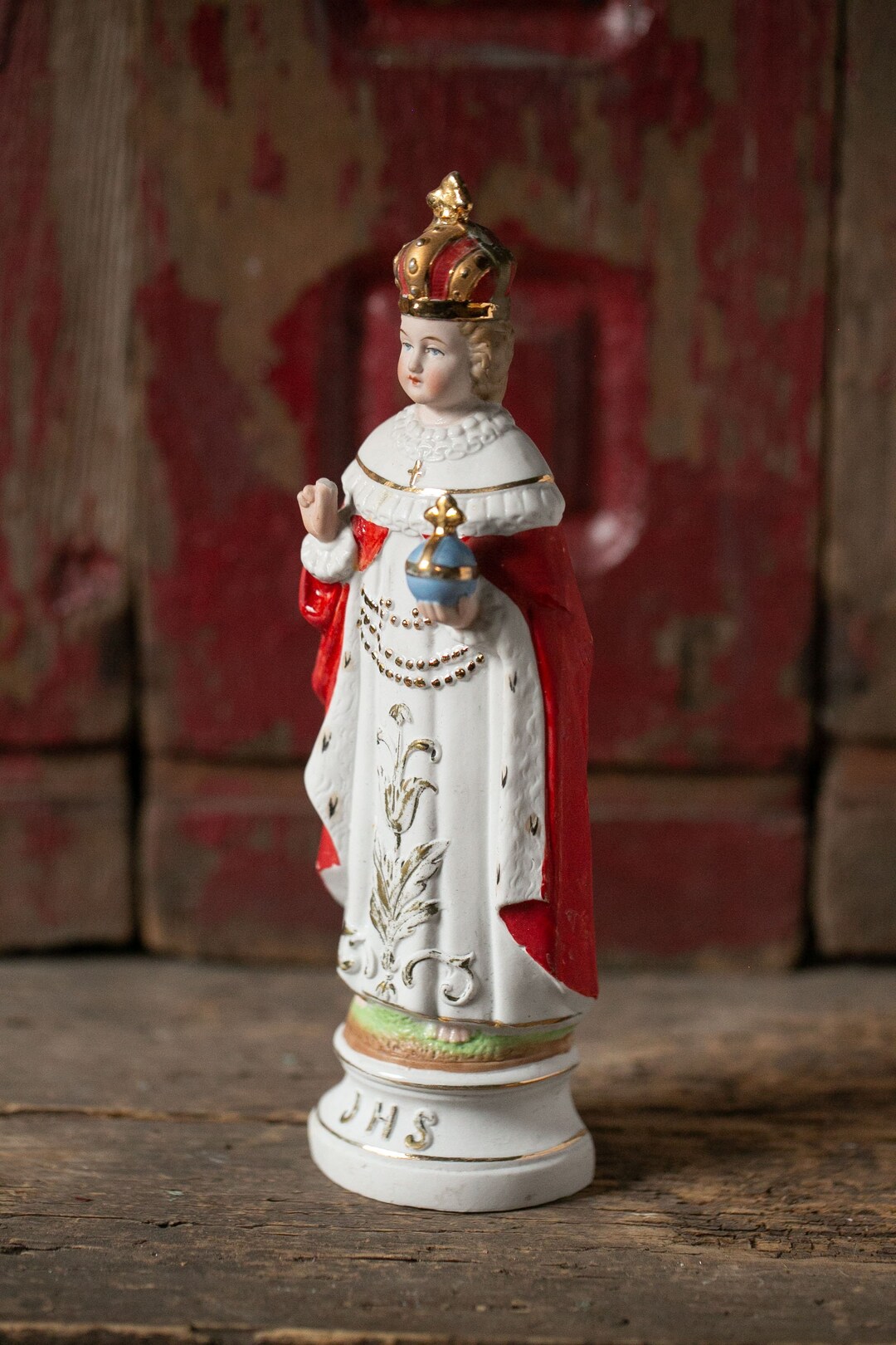 Vintage Hand Painted Bisque Statue of the Infant of Prague - Etsy
