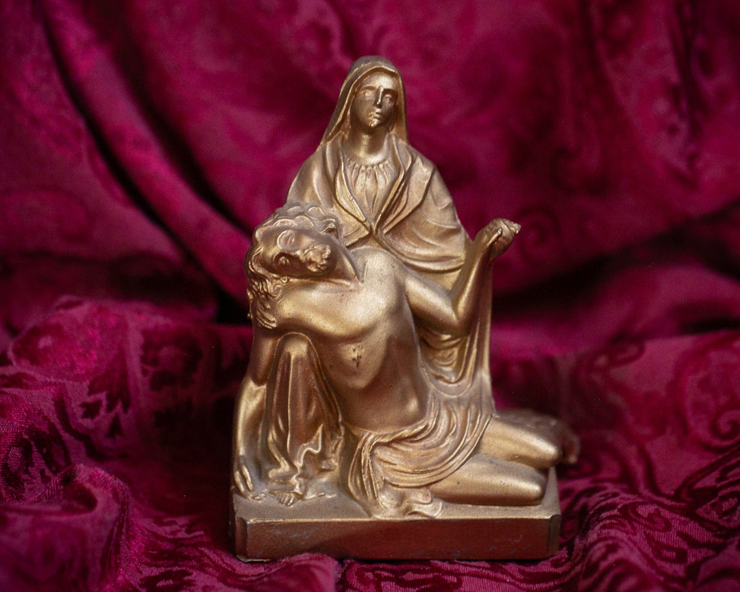 Vintage Metal Pieta - Etsy