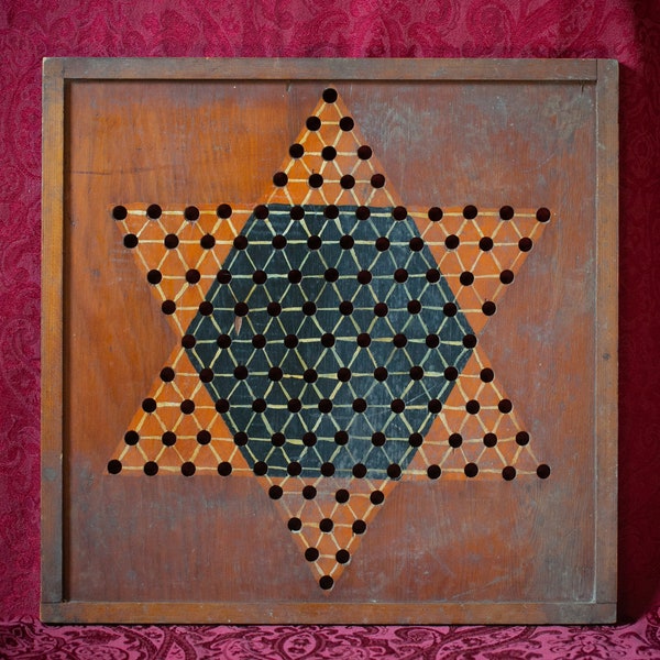 Wooden Chinese Checker Board - Etsy