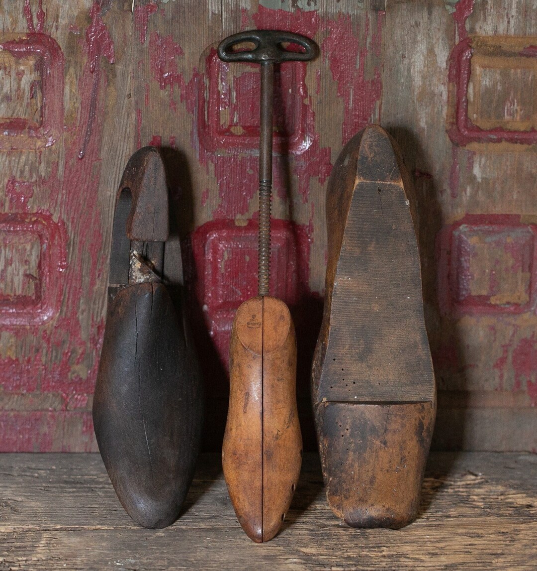 Three Vintage Wooden Shoe Forms - Etsy