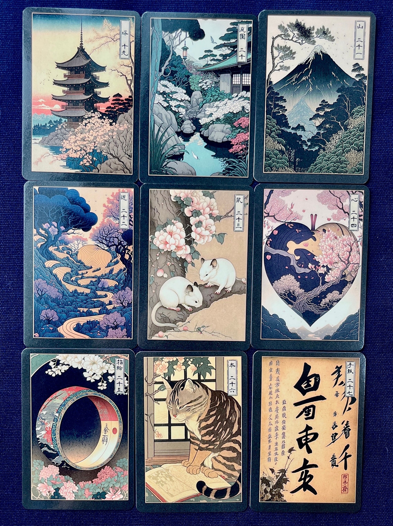 Ukiyo-e Style Lenormand Deck Cards Fortunetelling Japanese Toshusai Katushika Hokusai - Etsy