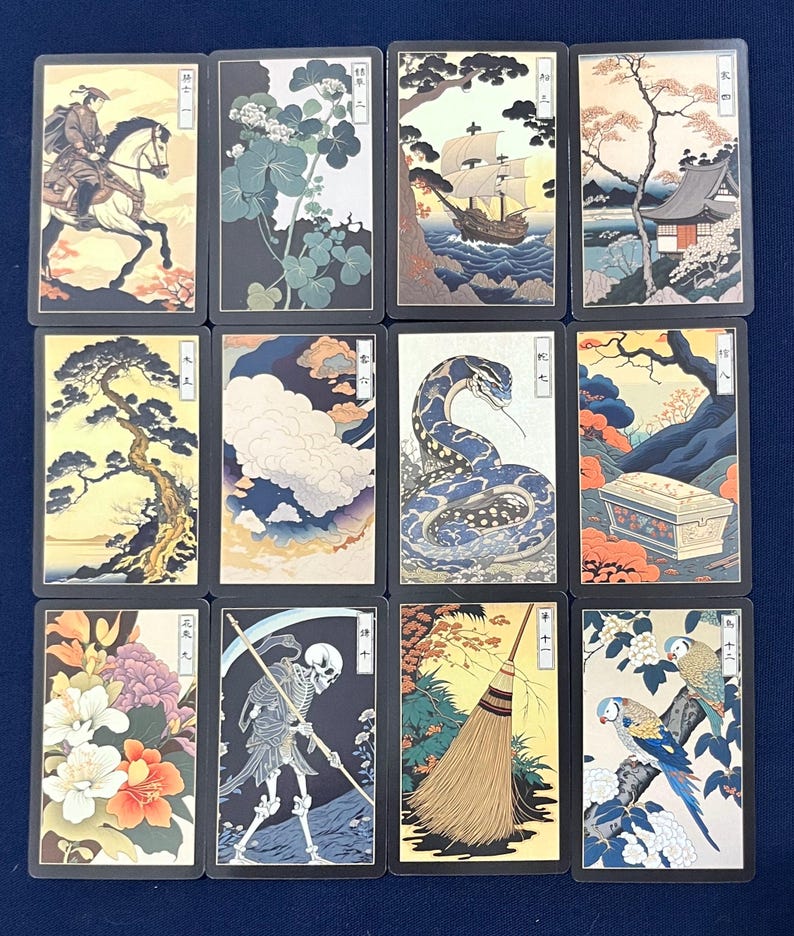 Ukiyo-e Style Lenormand Deck 3rd Edition Cards Fortunetelling Japanese ...