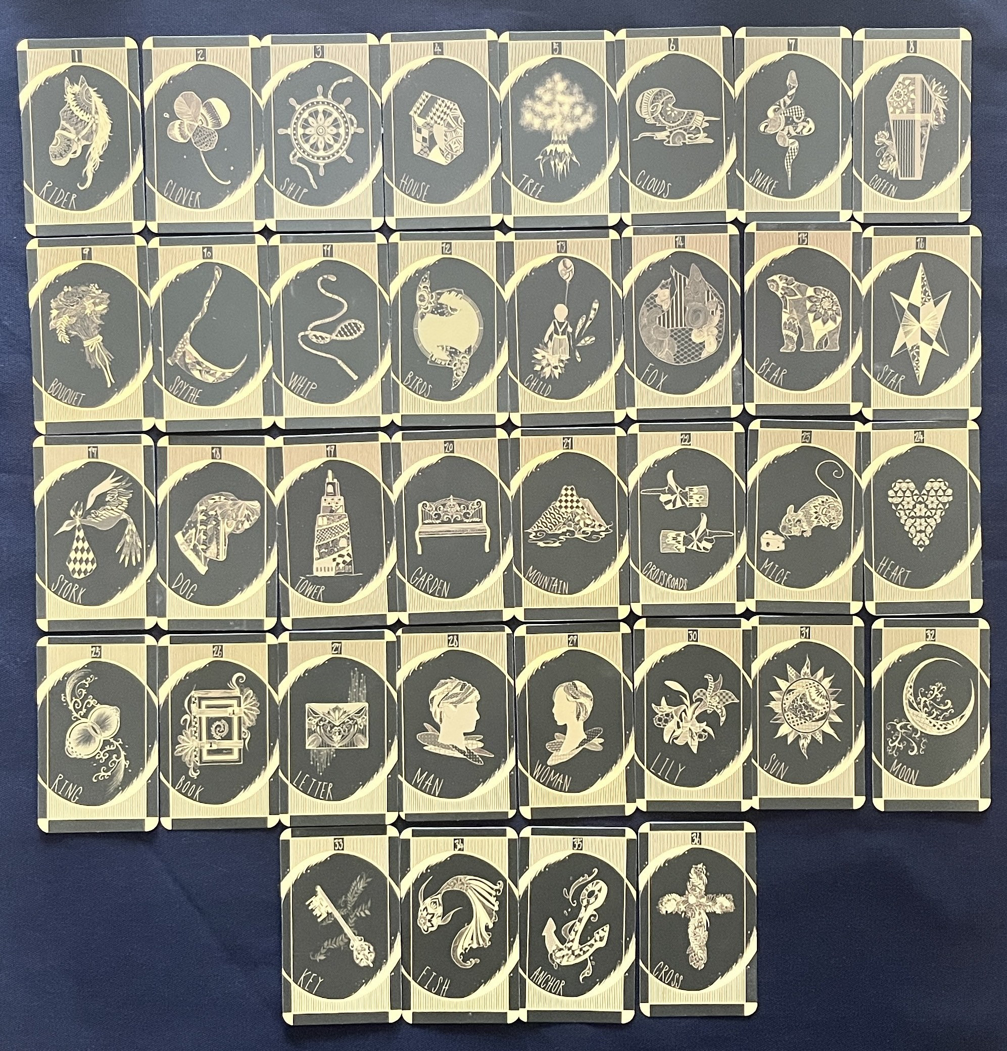 Japanese Pattern Lenormand Deck 3rd Edition - Etsy