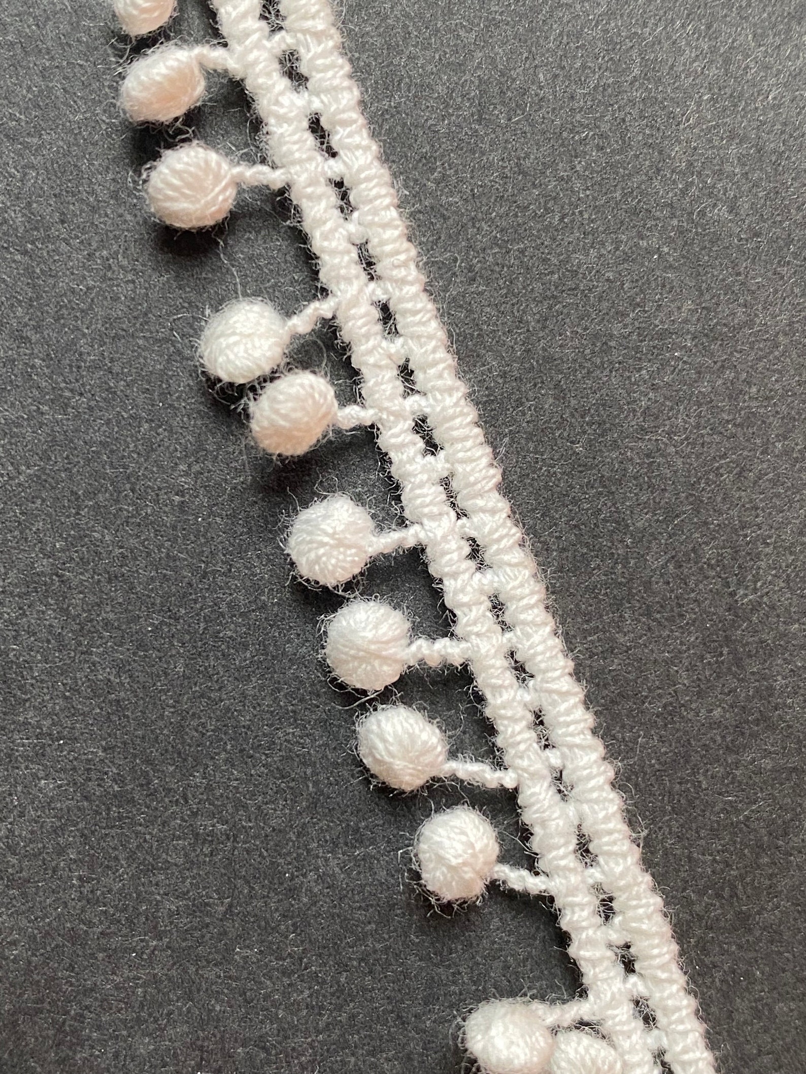 Mini White Pom Pom Baby Doll Trim Tiny Dangling Balls Trim Delicate ...