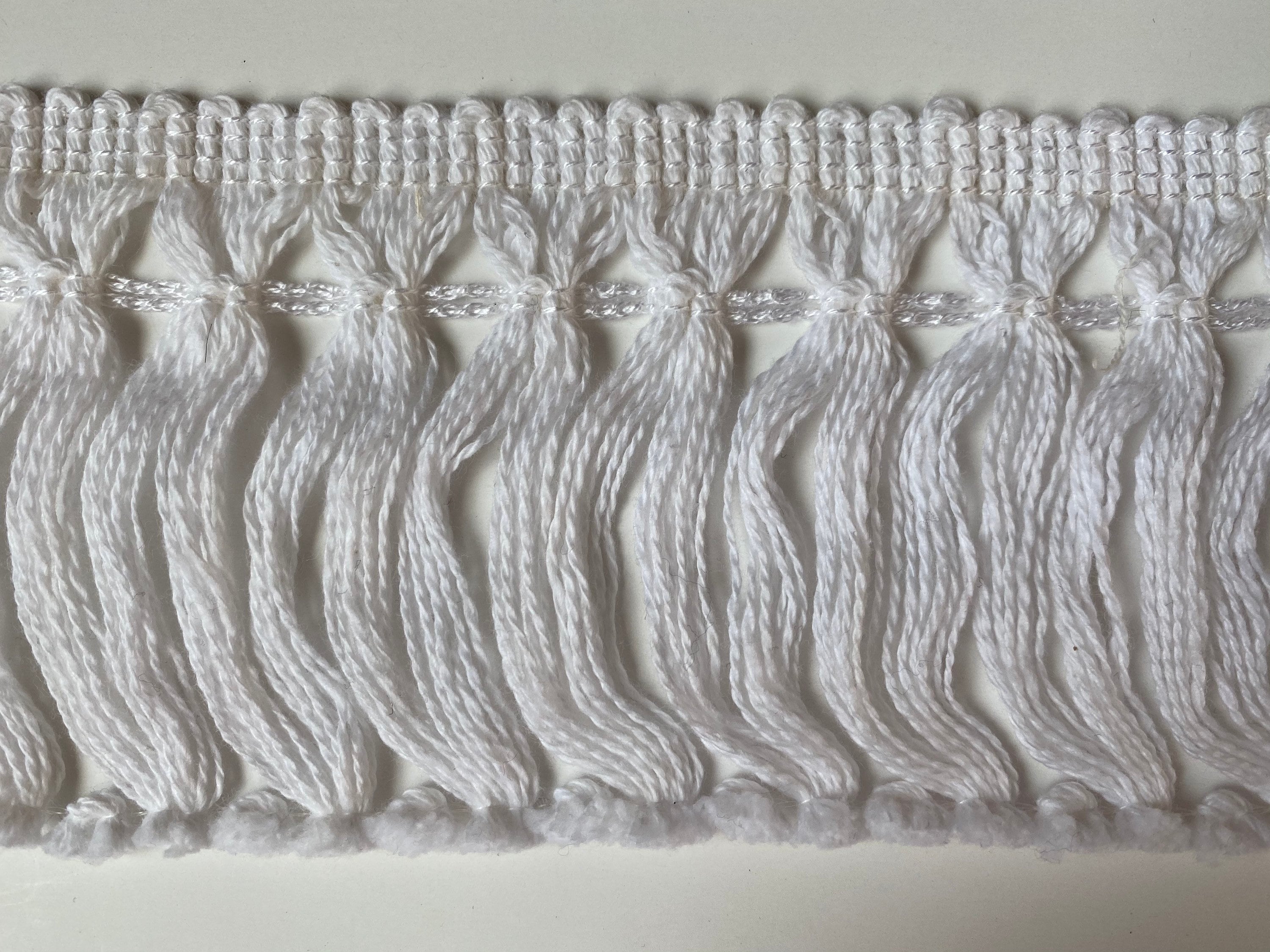 3 Yds Cotton Fringe Trim White 3 Lightweight Cotton Fringe - Etsy