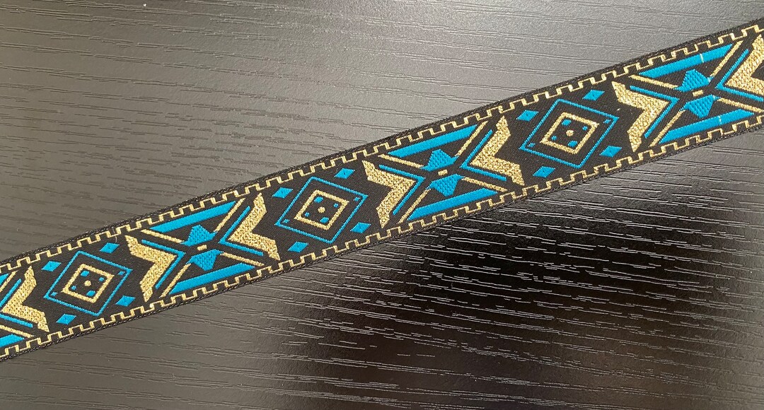 5 Yds Jacquard Ribbon, Boho Ribbon, Aztec Inspired Ribbon ...