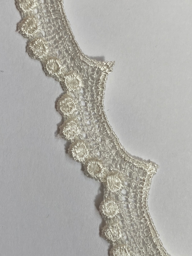 5 Yds of Vintage Scalloped Edge Lace Trim ivory DIY Sewing | Etsy