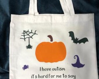 Autism Trick or Treat Bag - Etsy