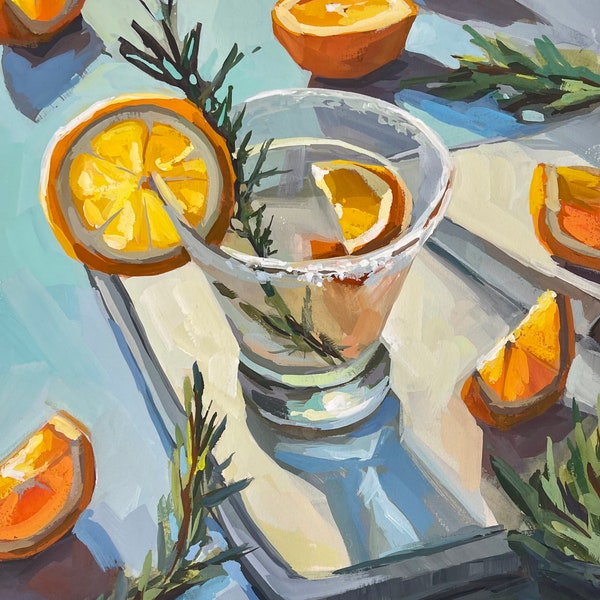 Cocktail Painting - Etsy