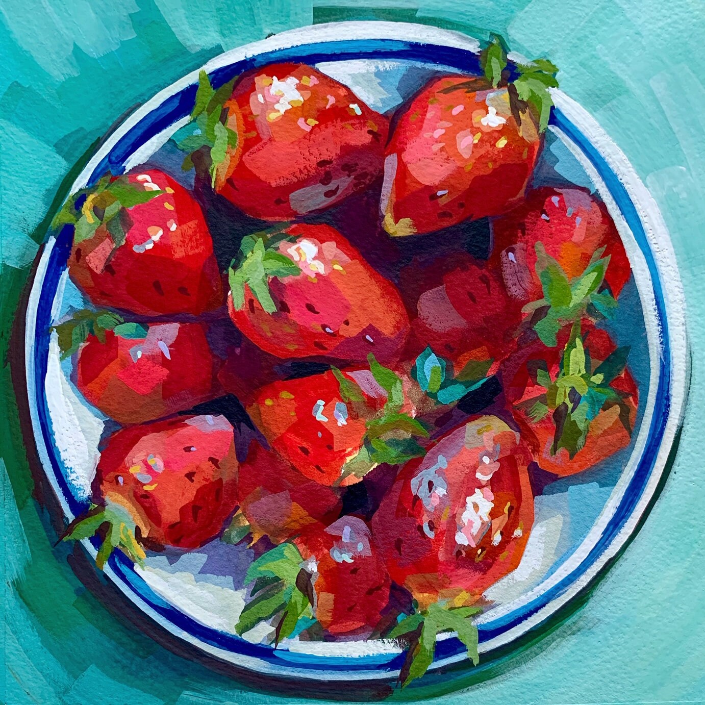 Strawberries Art Print Giclee' Kitchen Art Gallery - Etsy