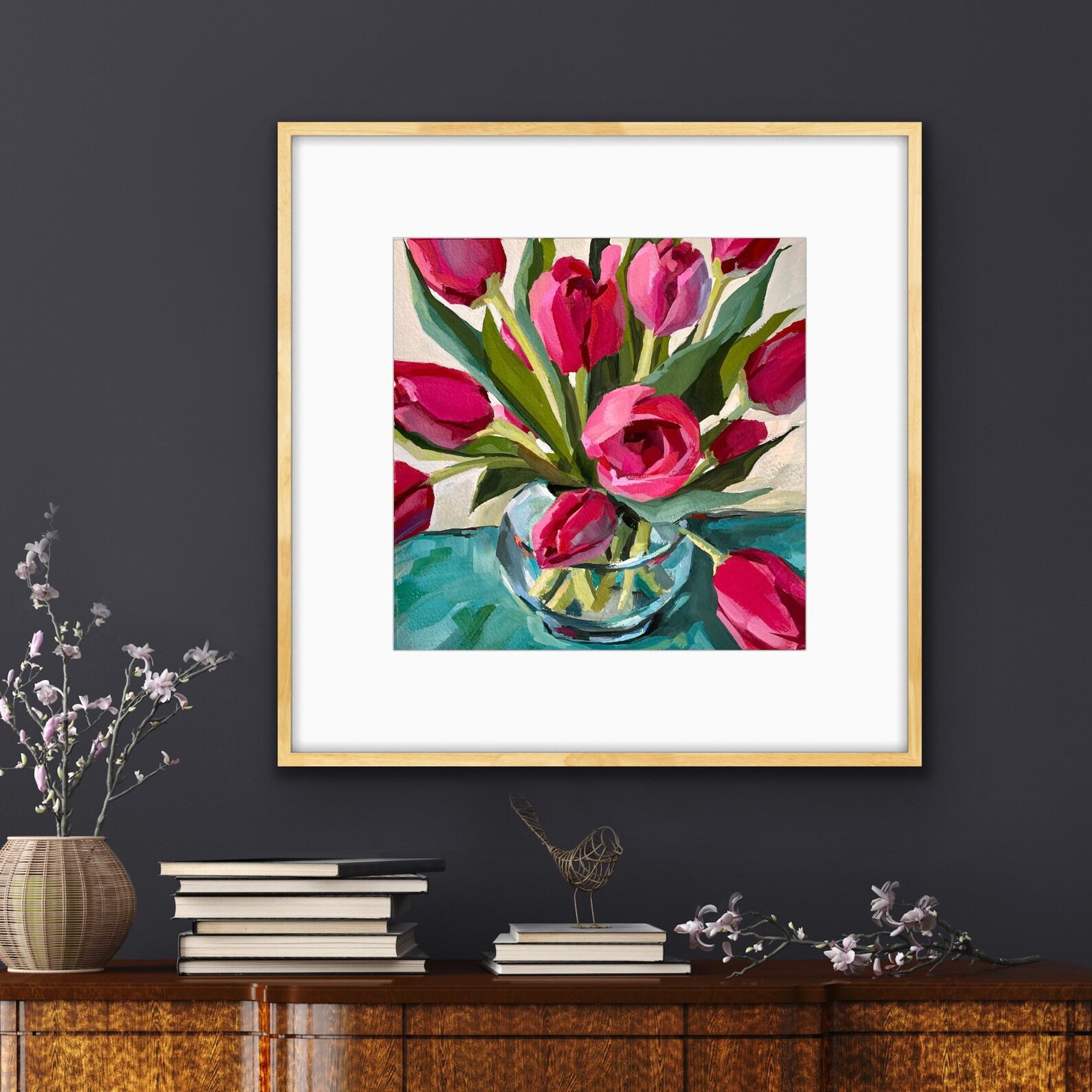 Tulip Painting Tulip Art Print Floral Painting | Etsy