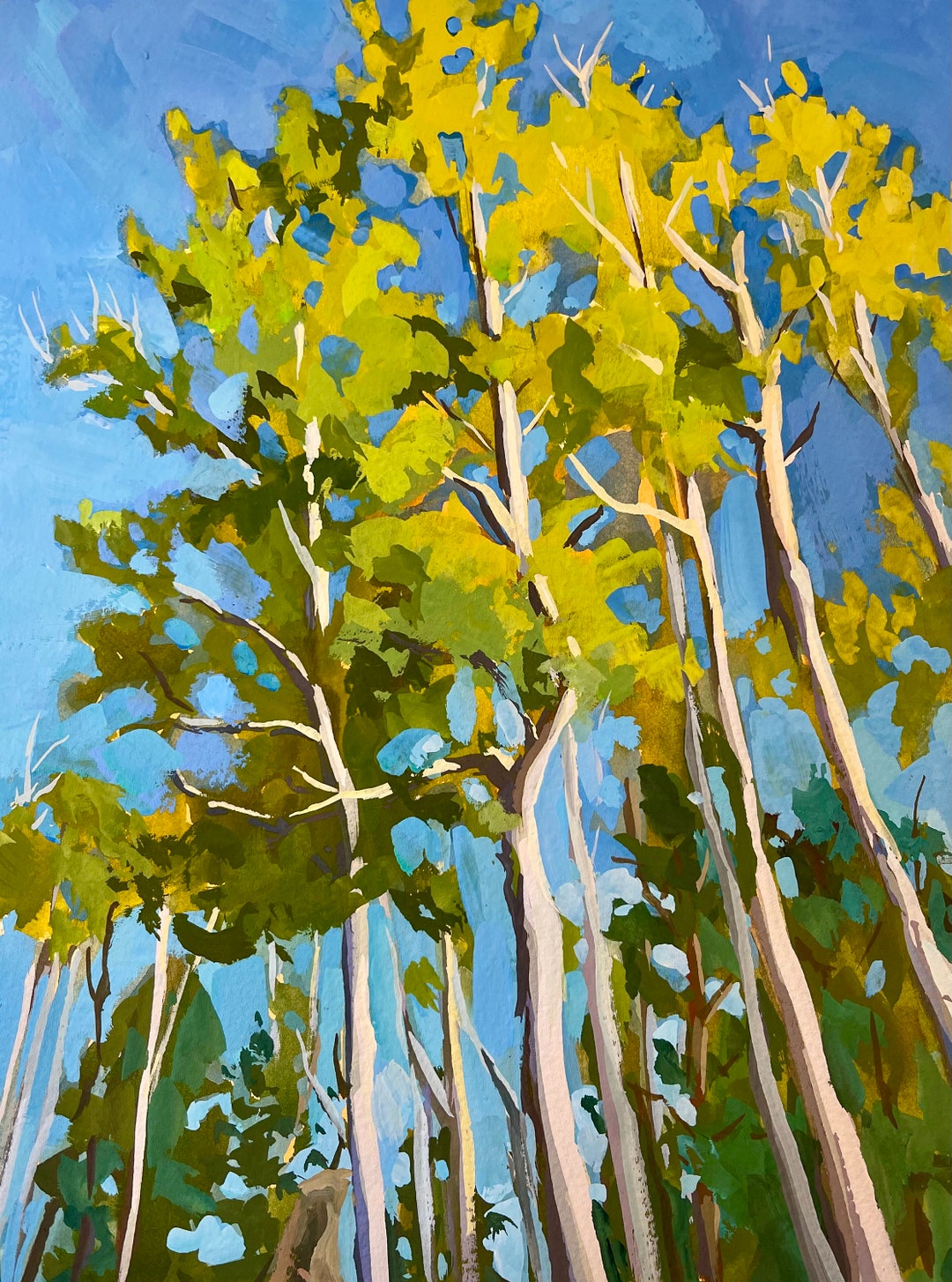 Tree Landscape Painting, Tree Fine Art Print, Impressionist Style ...